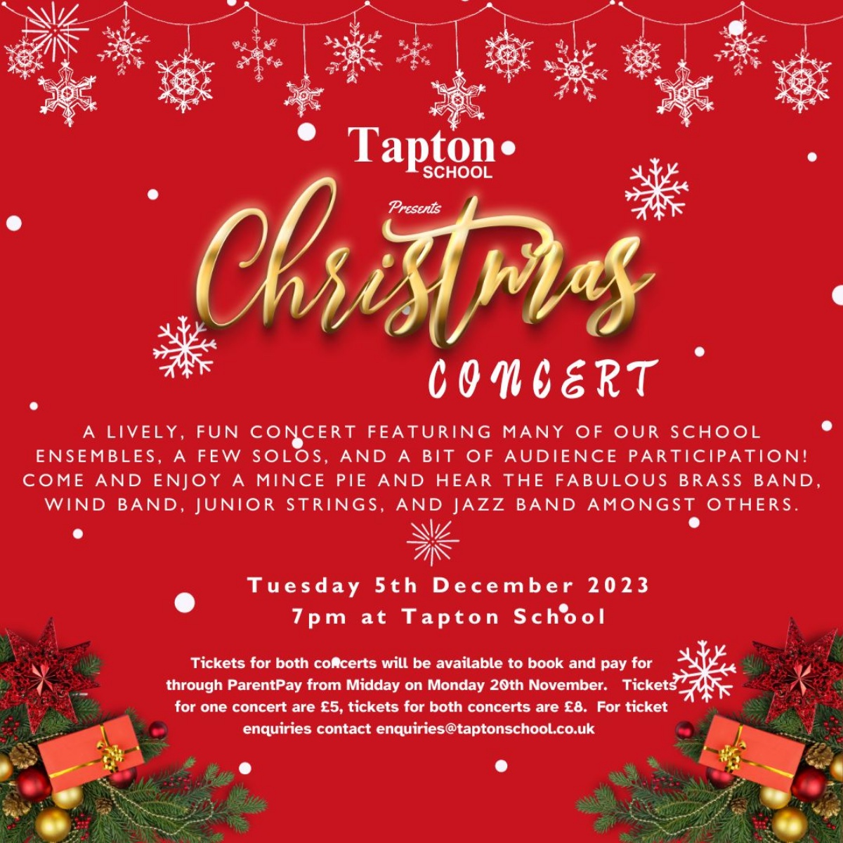 Tapton School - Tapton School - Christmas Concert