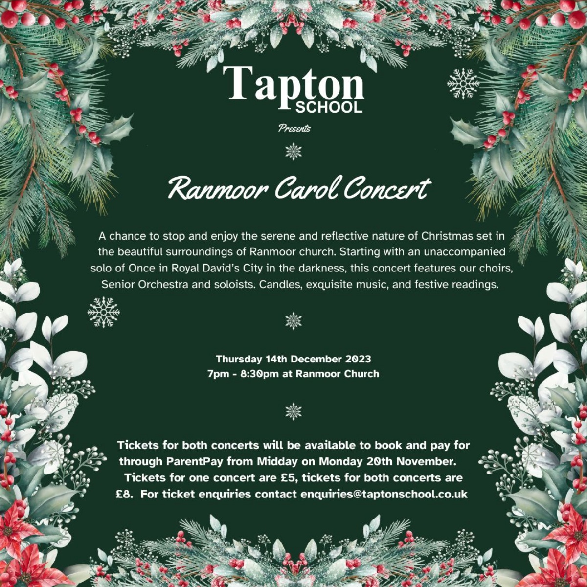 Tapton School - Tapton School - Ranmoor Carol Concert