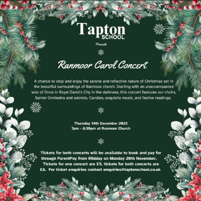 Tapton School - Tapton School - Ranmoor Carol Concert