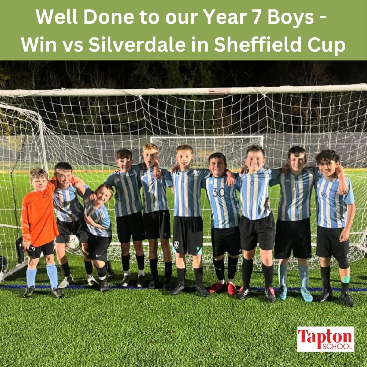 Tapton School - Year 7 Victory in the Sheffield Cup